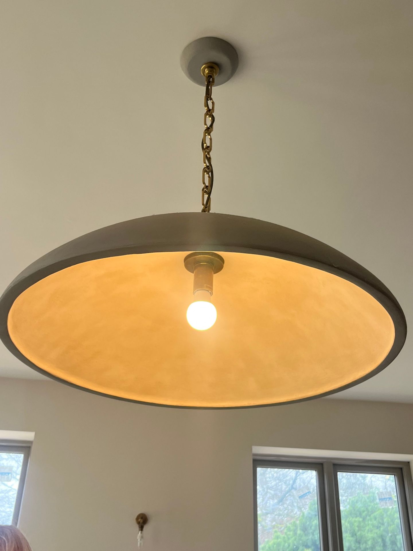 Elliot Grande Pendant in Portland Gray - Lumiere